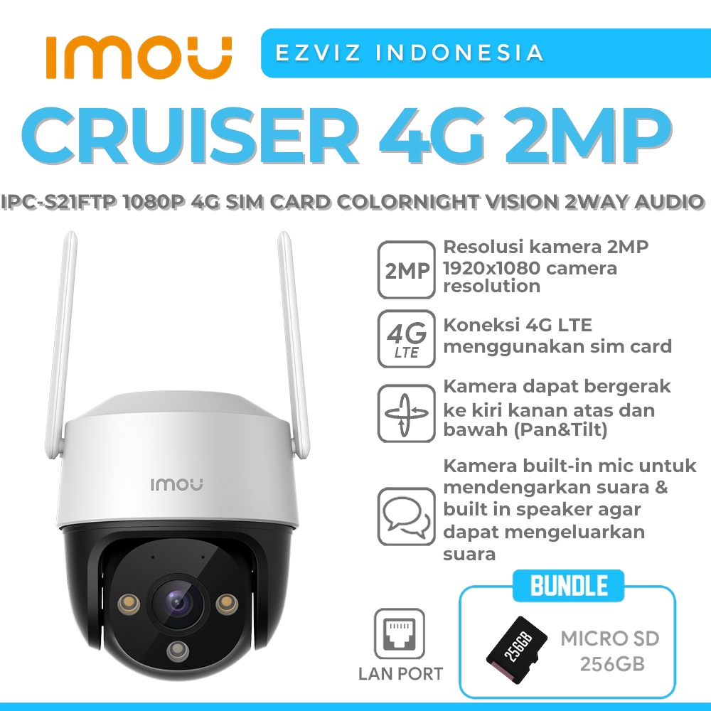 Jual IMOU CRUISER 4G 2MP IPC-S21FTP 1080P 4G SIM CARD COLORNIGHT VISION ...