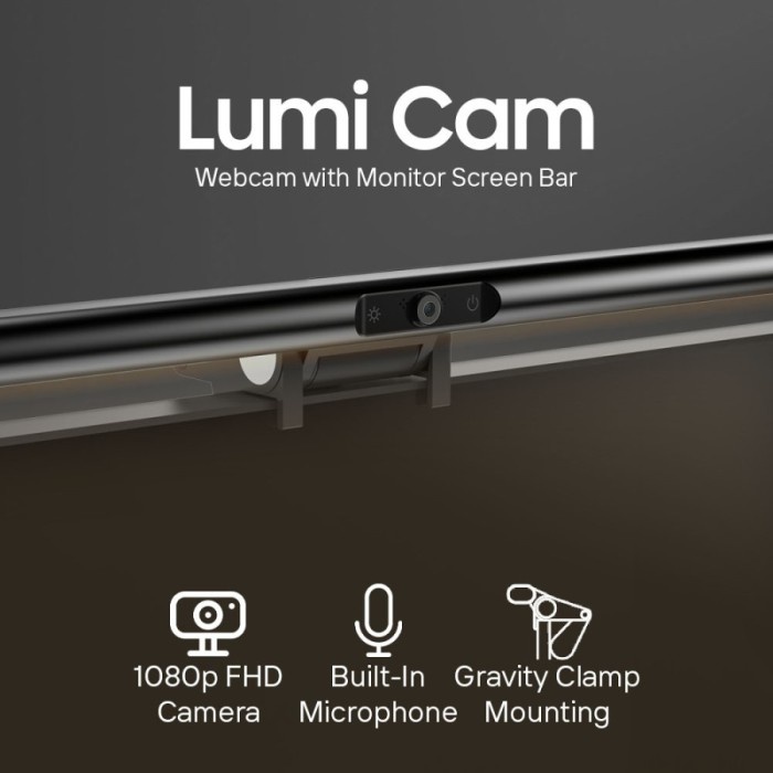 Jual Noir Neo Lumi Cam Monitor Screen Bar with FHD 1080p Webcam ...