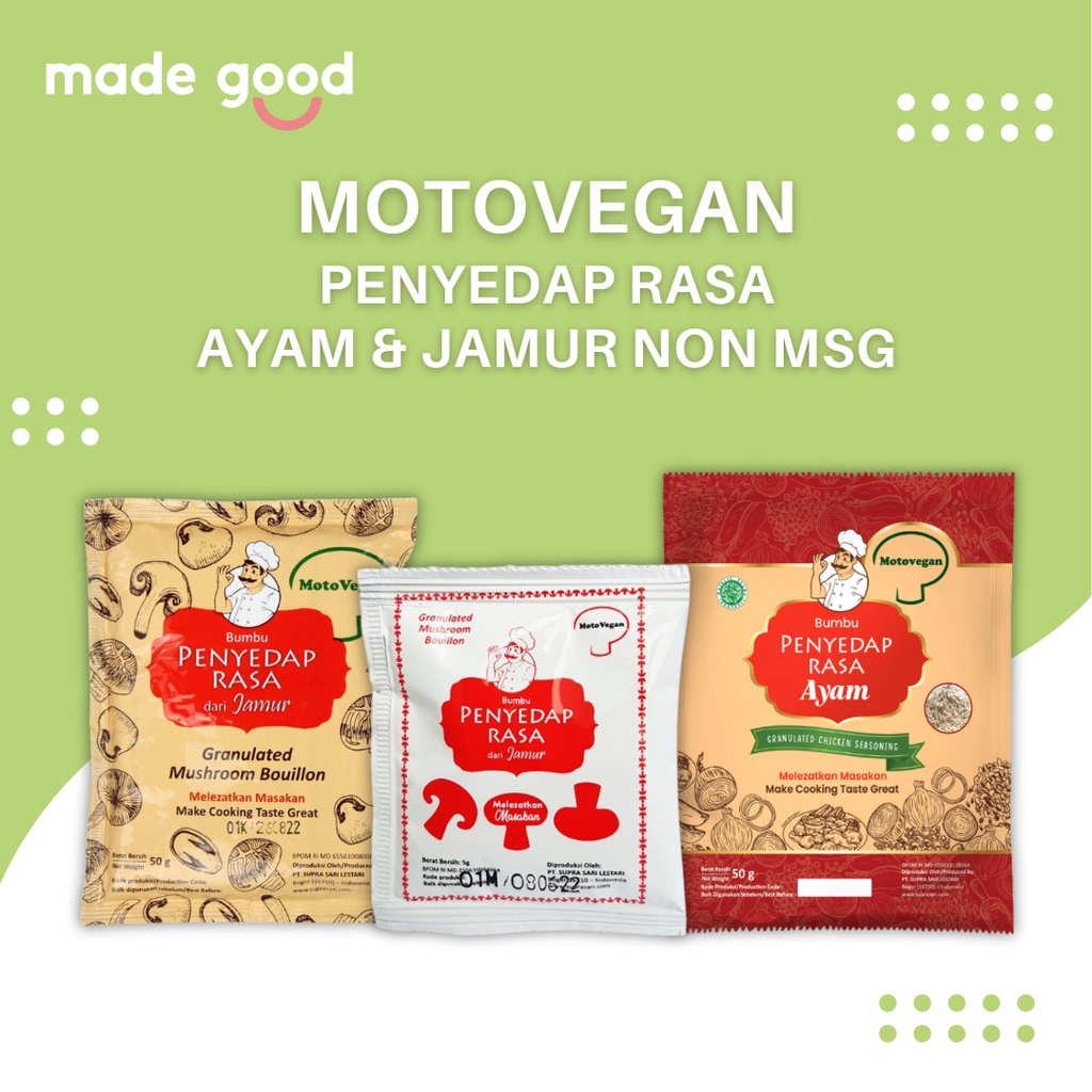 Jual Motovegan Bumbu Masak Penyedap Rasa dari Ayam & Jamur Alami Tanpa ...