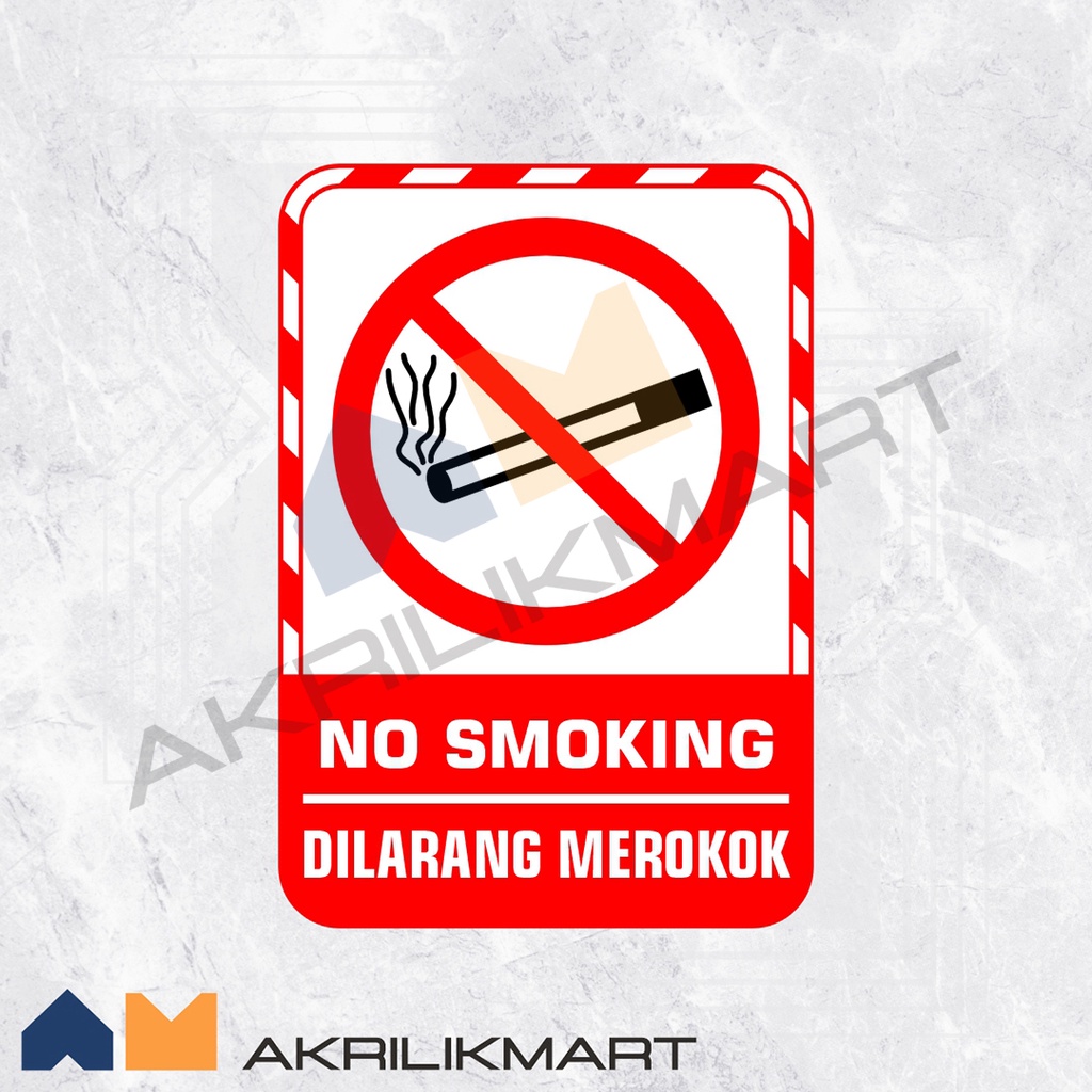 Jual Safety Sign Acrylic “No SMK” Tempel Dinding Papan Akrilik | Shopee ...