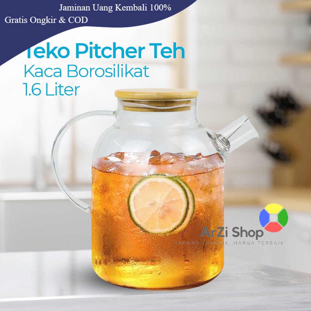 Jual One Two Cups Teko Kaca Teh Pitcher Borosilicate Glass 1.6L - BR ...