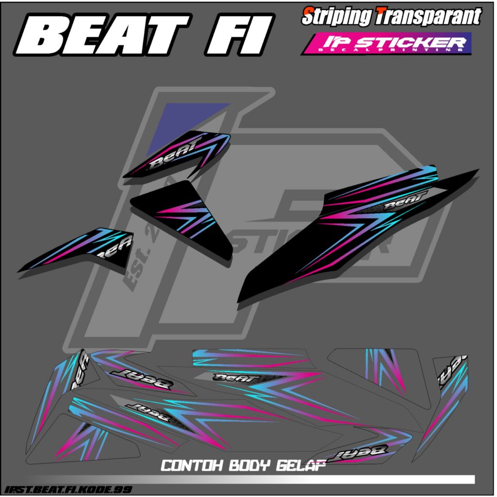 Jual BEAT FI(COD) STIKER STRIPING MOTOR HONDA BEAT FI- STIKER LIST ...