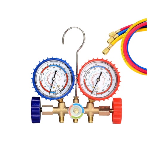 Jual 【siap】Manifold Double R22 R134 R404 R32 AC Double Manifold Paket ...