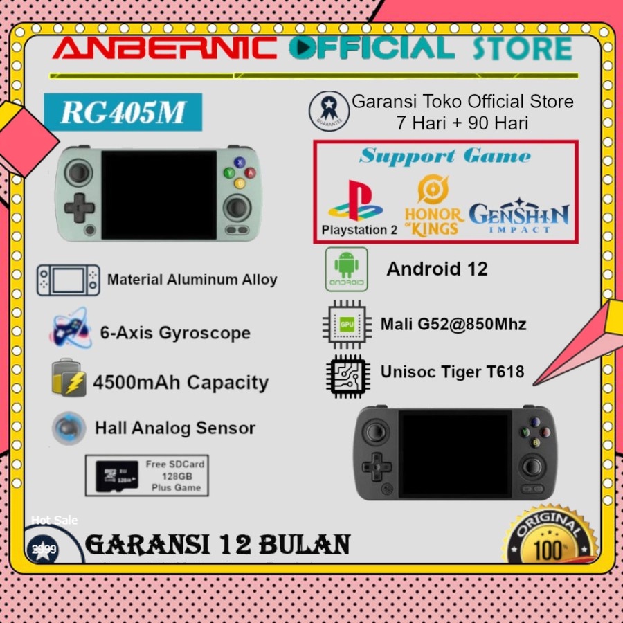 Jual ANBERNIC RG405M Handheld Video Game Console Android System ...