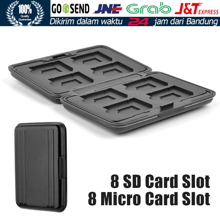 Jual 8 Slot Kotak Metal Penyimpan SD & Micro SD / Organizer SD Card Dan ...
