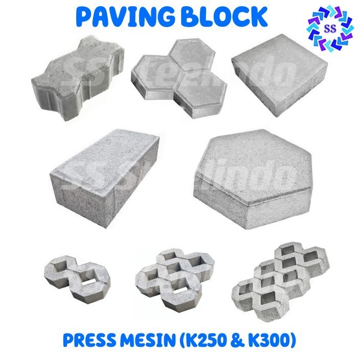 Jual PAVING/GRASS/CONBLOCK PRESS MESIN HIDROLIK 6-8cm (K250-K300) ABU ...