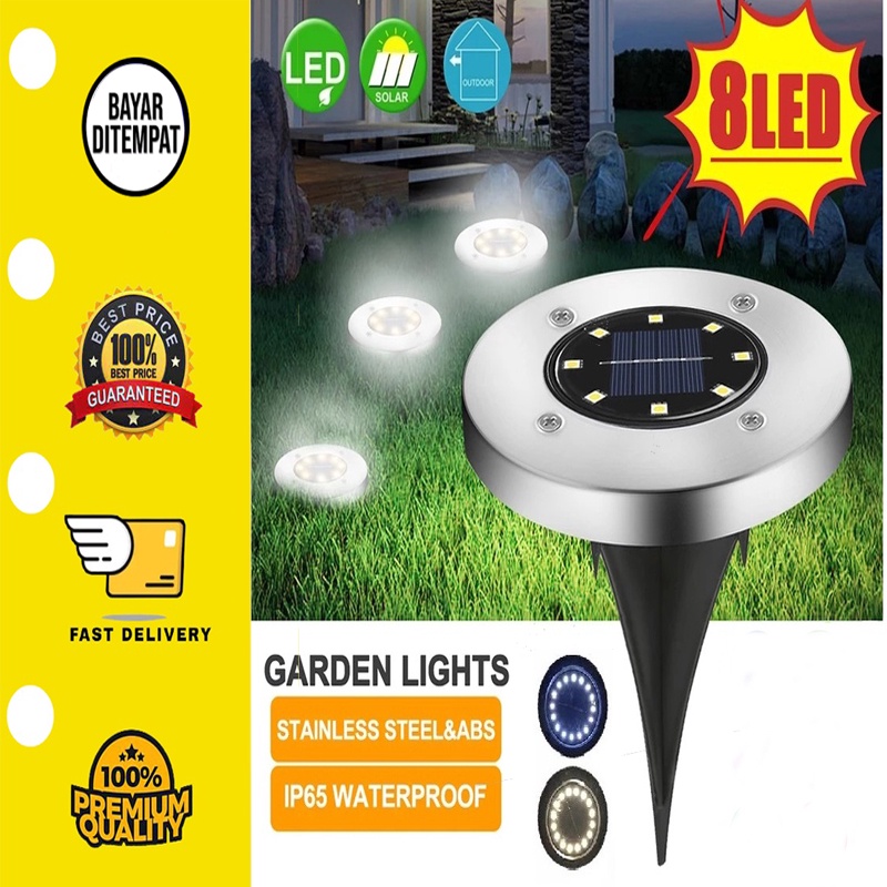 Jual Lampu Taman Bulat Tangga Tancap Pavling Solar Cell Panel Tenaga ...