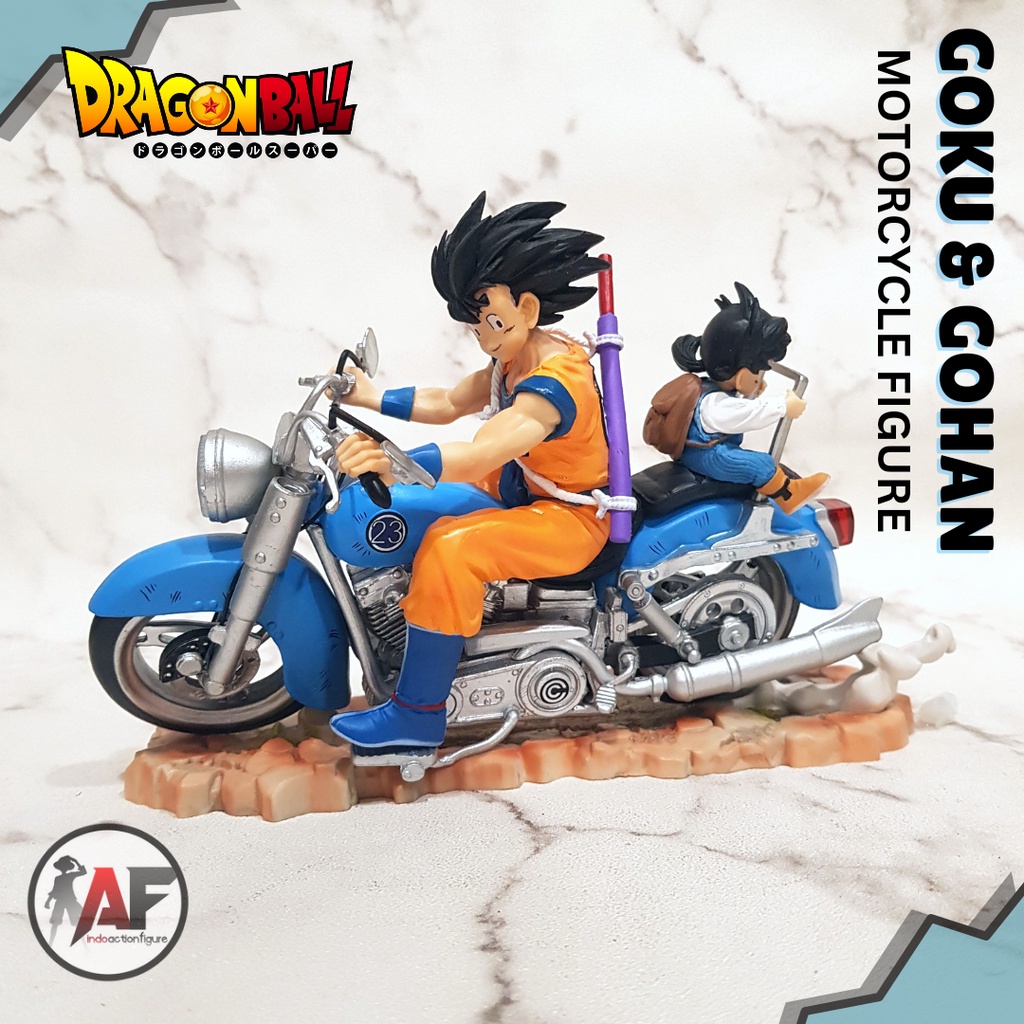 Jual Action Figure Dragon Ball Goku Motorcycle with Gohan | Shopee ...
