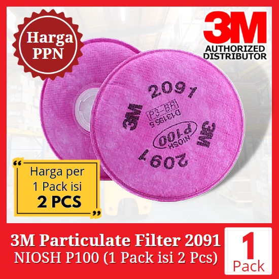 Jual 3M Particulate Filter 2091 P100 (1 Pack isi 2 Pcs) | Shopee Indonesia