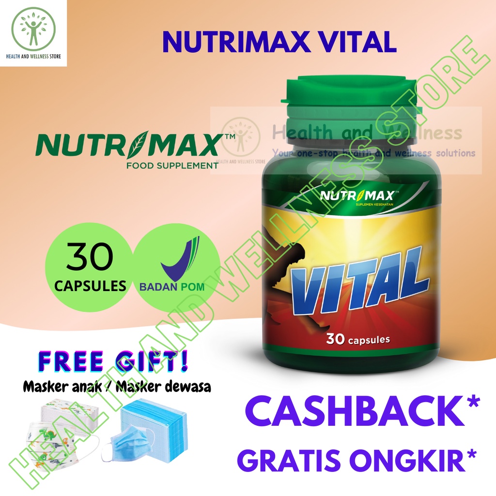 Jual NUTRIMAX VITAL 30 TABLET ZAT BESI PENINGKAT DARAH TROMBOSIT ANEMIA | Shopee Indonesia