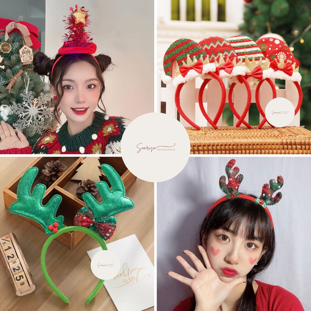 Jual BANDO MERRY CHRISTMAS TANDUK RUSA / BANDO NATAL / AKSESORIS NATAL ...