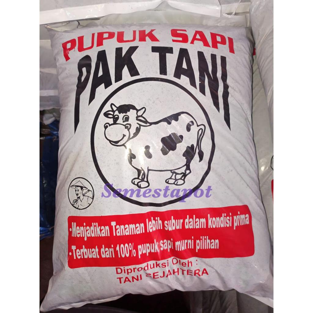 Jual Pupuk Kandang Sapi Pak Tani Karung isi 8 kg kurang lebih | Shopee ...