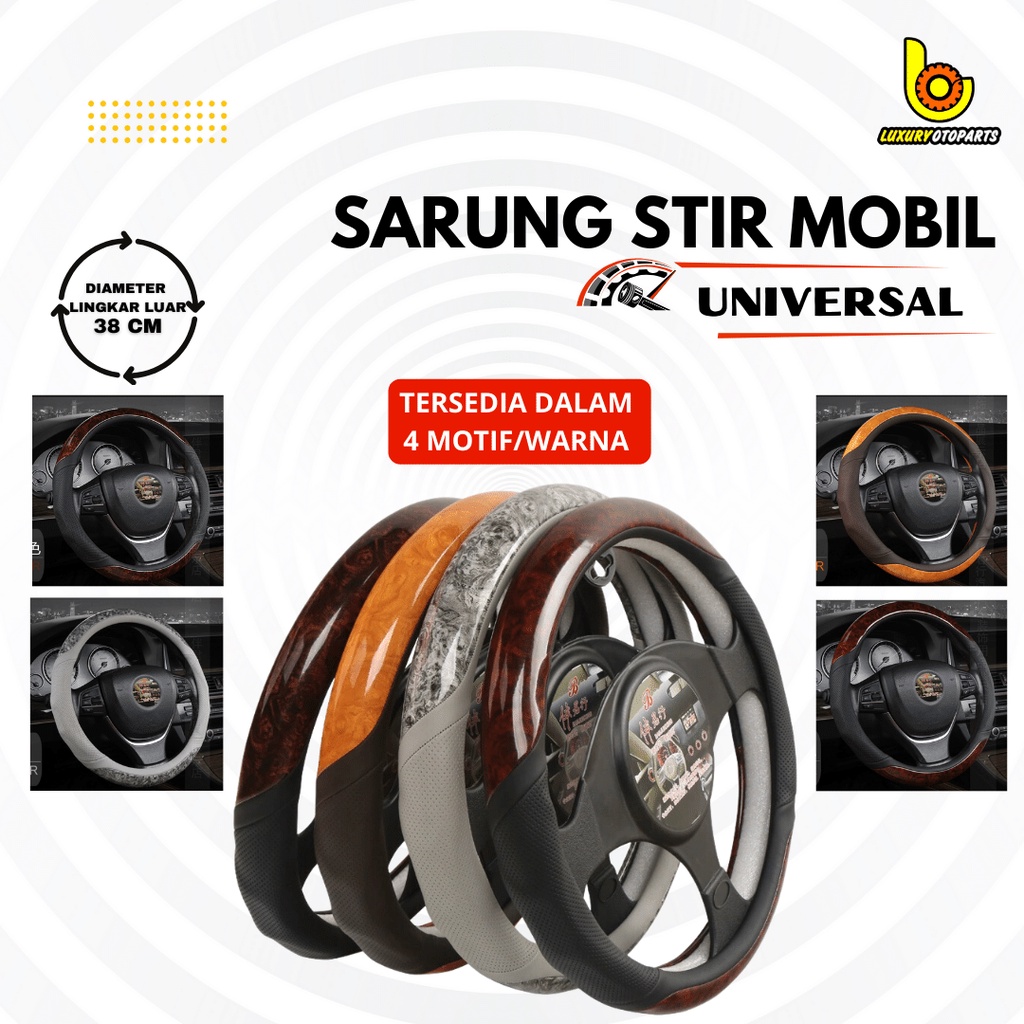 Jual Sarung Setir Mobil Kulit Premium Modis Fiber Kayu Universal dan ...