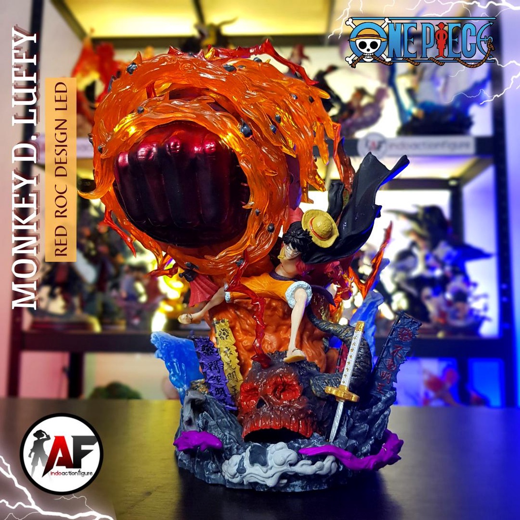 Jual Action Figure Statue One Piece Luffy Red Roc Monkey D. Studio ...