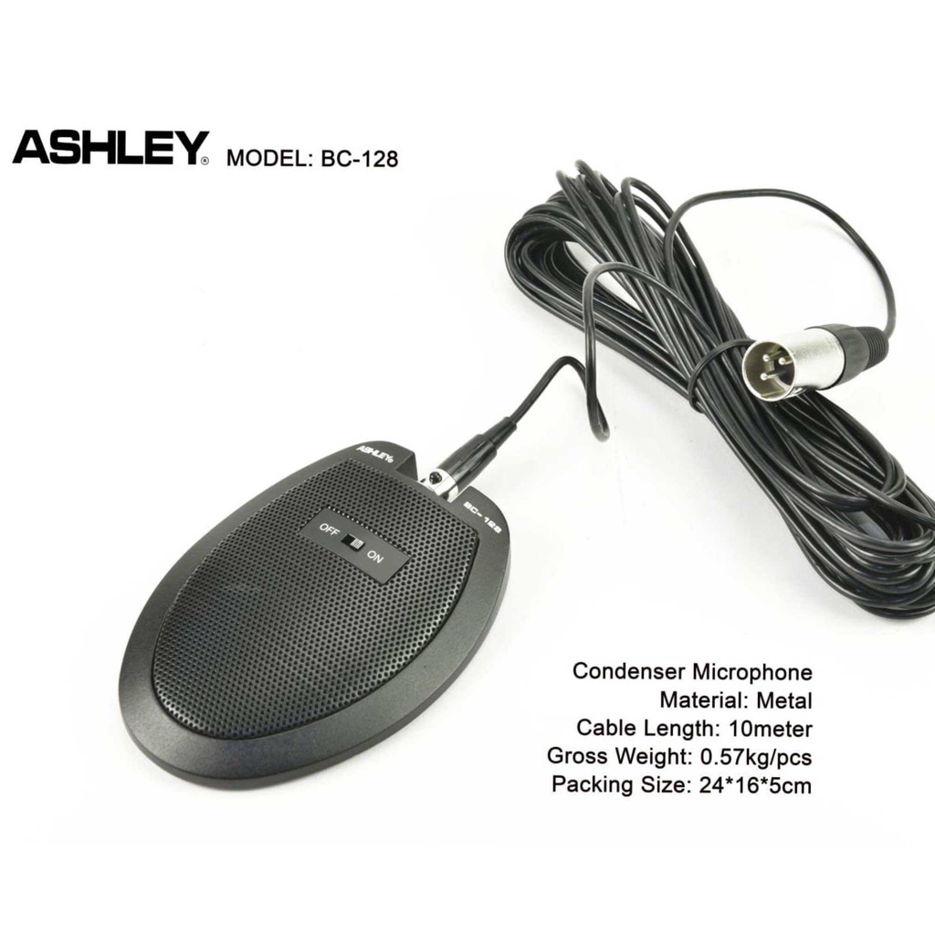 Jual Mic Kabel Meja Ashley Bc128 Condenser Boundary Original Condensor ...