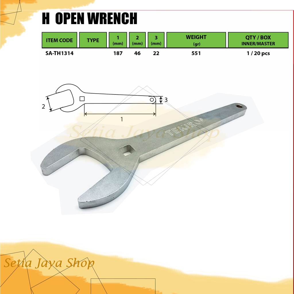 Jual Tekiro H Open Wrench / Tekiro Kunci Penahan Komstir / Special ...