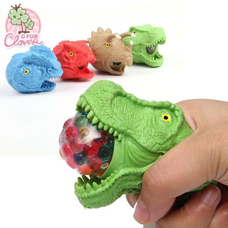Jual DINO HEAD SQUEEZE TOY fidget toys tekan pencetan waterbeads deno toys seru koleksi ...