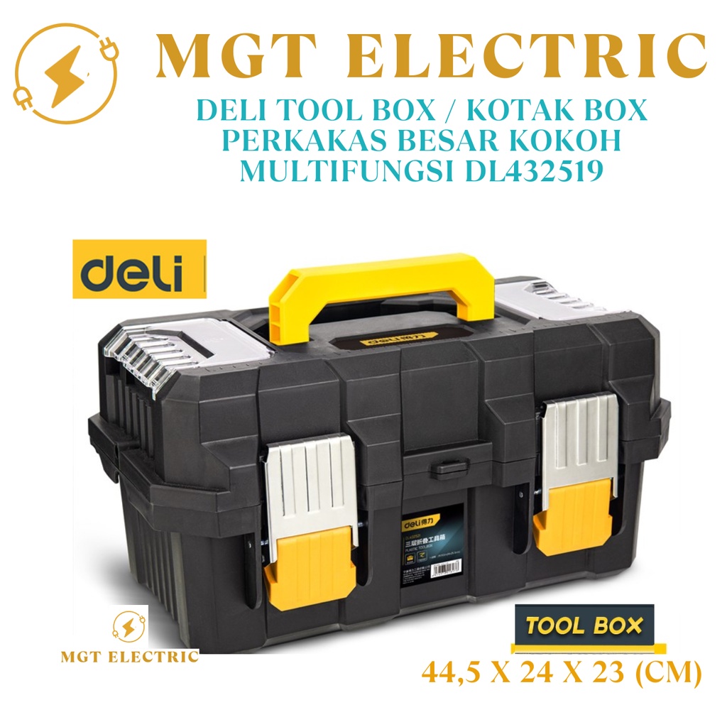 Jual Deli Tool Box / Kotak Box Perkakas Besar Kokoh Multifungsi ...