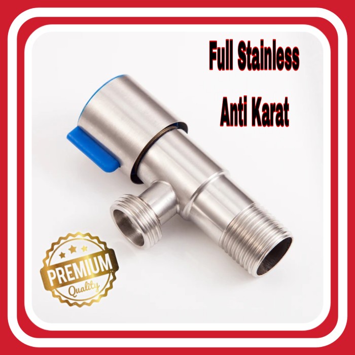 Jual Stop Kran Stainless SUS 304 1/2 Inch Angle Valve Keran Air Kloset | Shopee Indonesia