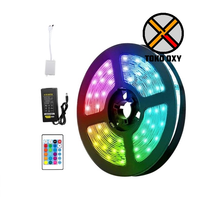 Jual LED STRIP RGB 12V 5M REMOTE | Shopee Indonesia