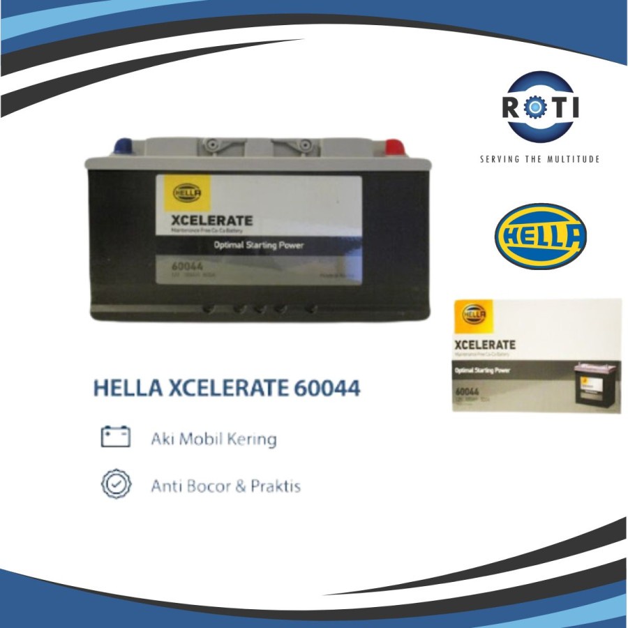Jual HELLA AKI MOBIL KERING MF 60044/100AH ORIGINAL | Shopee Indonesia