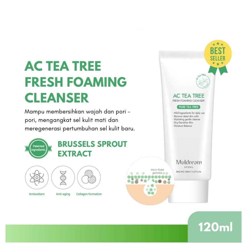 Jual MULDREAM AC Tea Tree Fresh Foaming Cleanser 120 ml | Shopee Indonesia