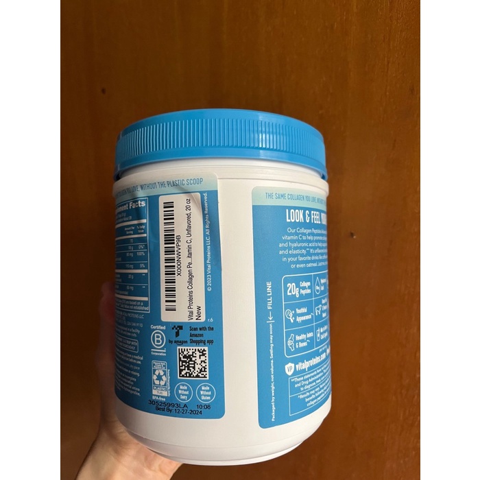 Jual Anggit Vital Proteins Collagen Peptides 567 gram with hyaluronic ...