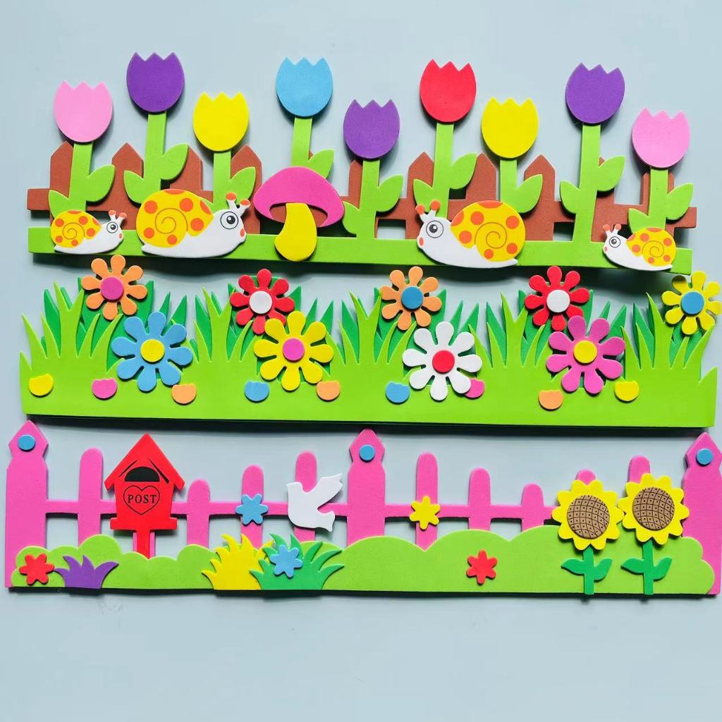 Jual EVA Foam fence Craft 3D Wall Decoration classroom blackboard ...