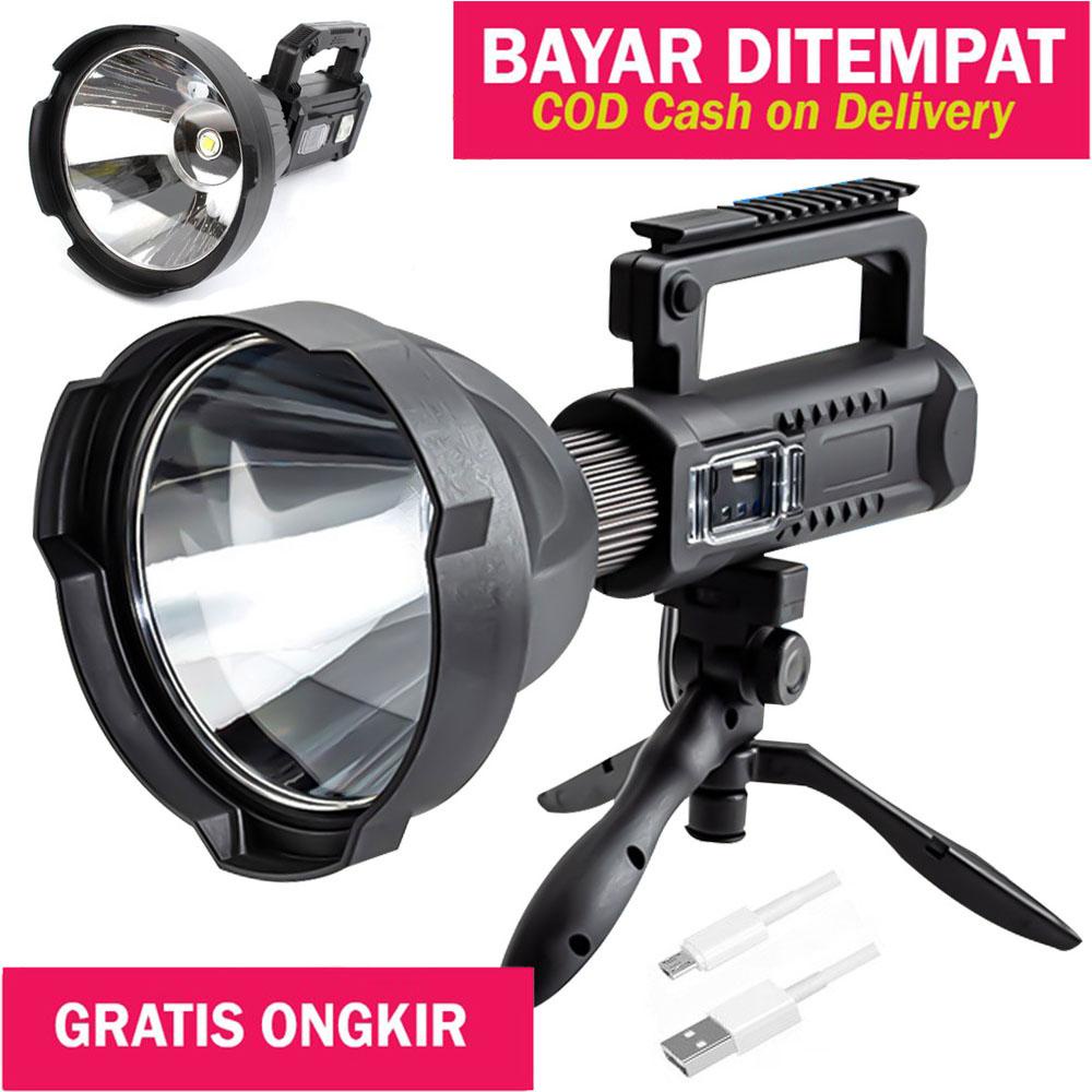 Jual Senter LED Cas Besar Jumbo Police Super Terang Jarak Jauh 2 KM Anti Air Flashlight GZLIDY ...