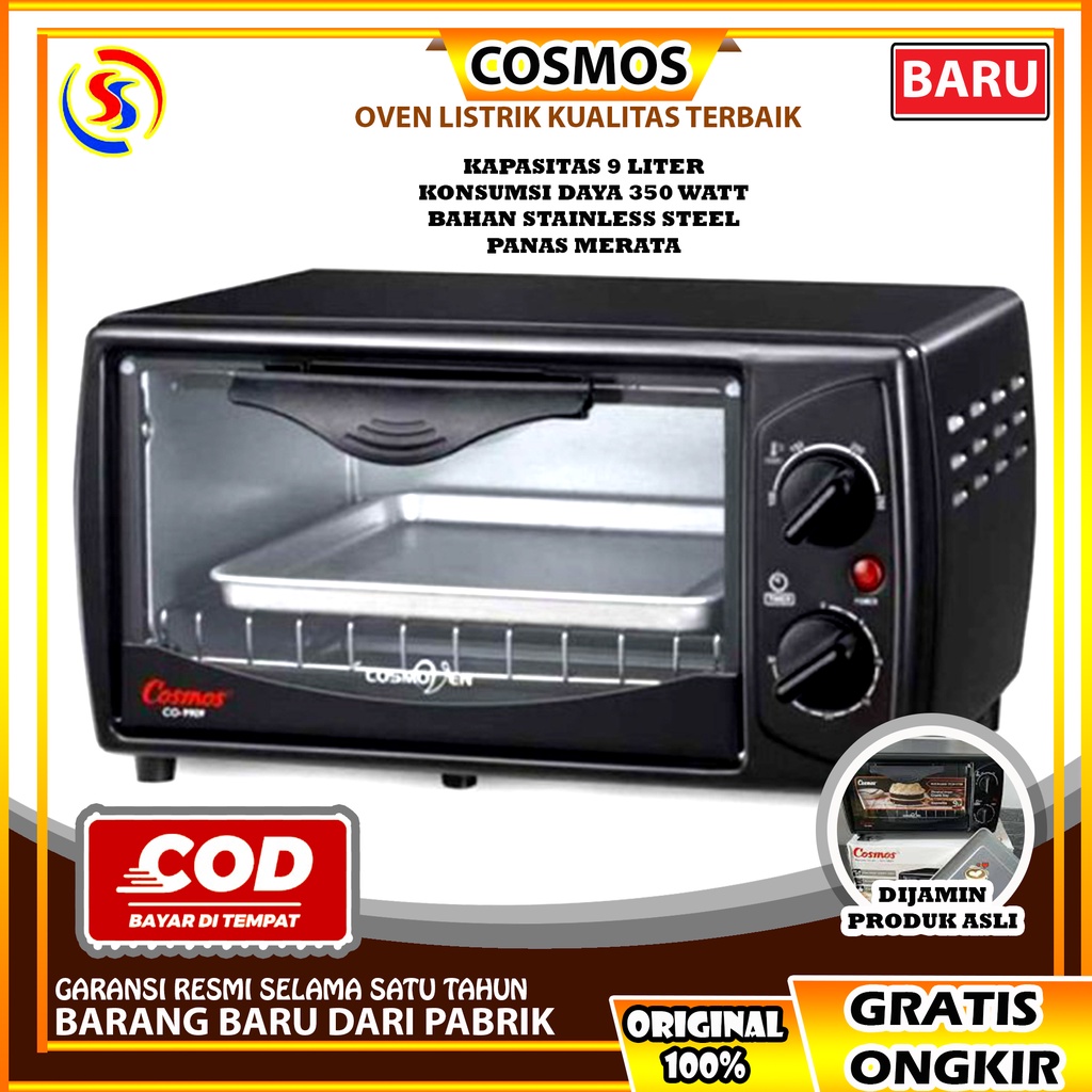 Jual Cosmos Oven Listrik CO 9909 B/W/Oven Cosmos CO 9909 Low Watt 9Liter | Shopee Indonesia