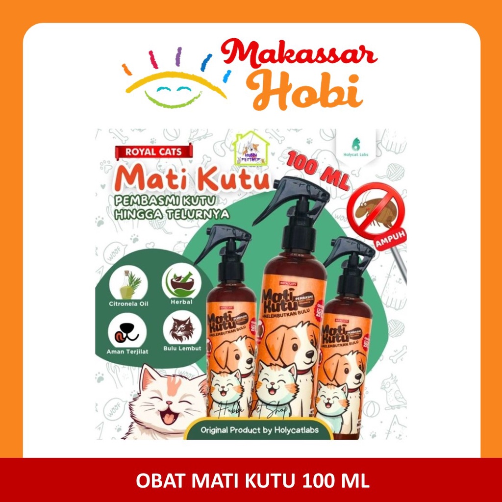 Jual Mati Kutu 100 ml Obat Kutu Kucing Anjing Kelinci Herbal Aman ...