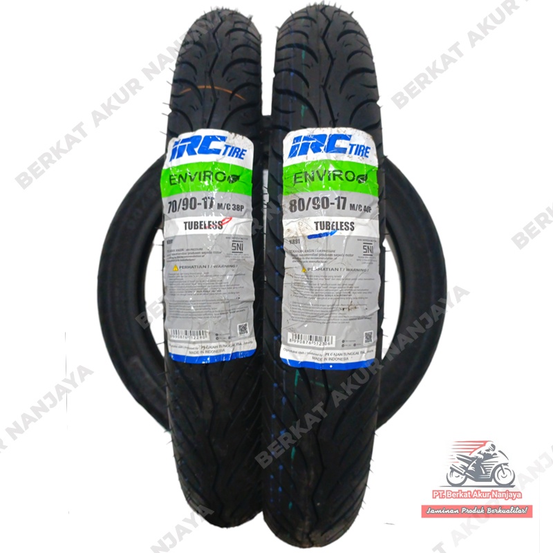 Jual Paket Ban IRC Enviro NR91 70 90 dan 80 90 17 Ban Motor Tubeless BONUS Pentil | Shopee Indonesia