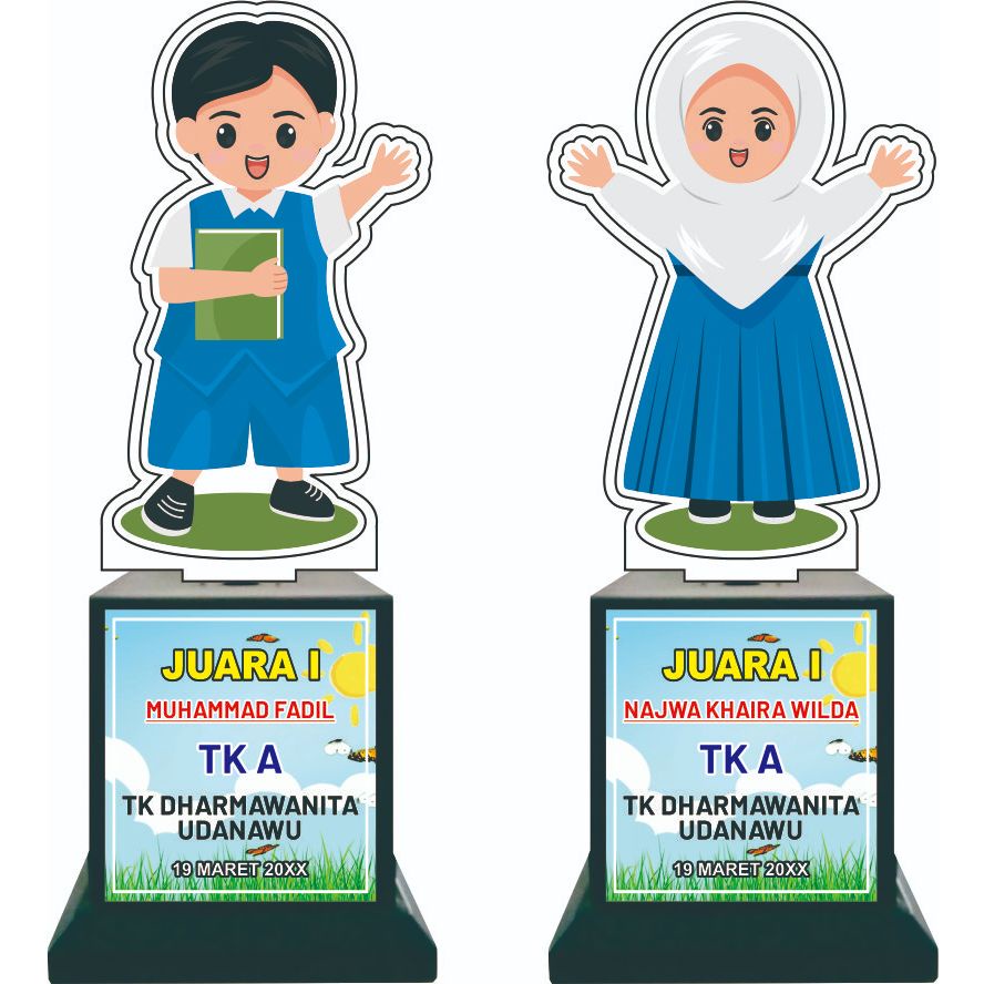 Jual Piala Juara Kelas Tatakan Plastik W4/Kado Juara Kelas TK/PAUD ...