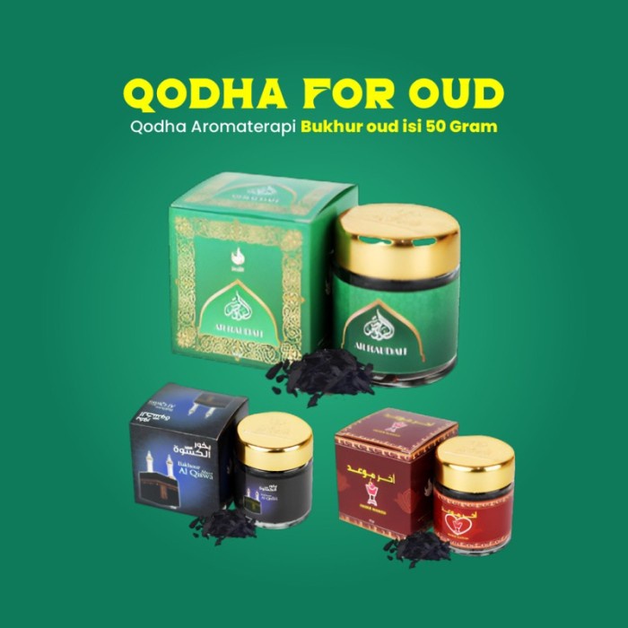 Jual Bukhur Dupa Kayu QODHA FOR OUD 50GR 50 GRAM Gaharu Oud Pengharum ...