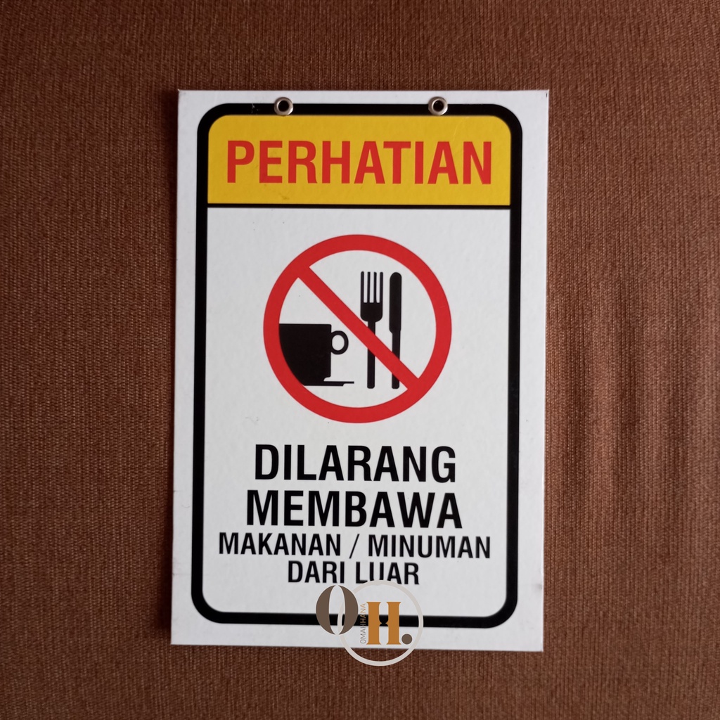 Jual Hard poster dilarang membawa makanan dari luar - Hard poster ...