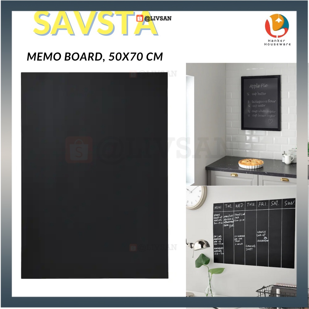 Jual SAVSTA Papan Notes ukuran 50x70 cm blackboard black board papan ...