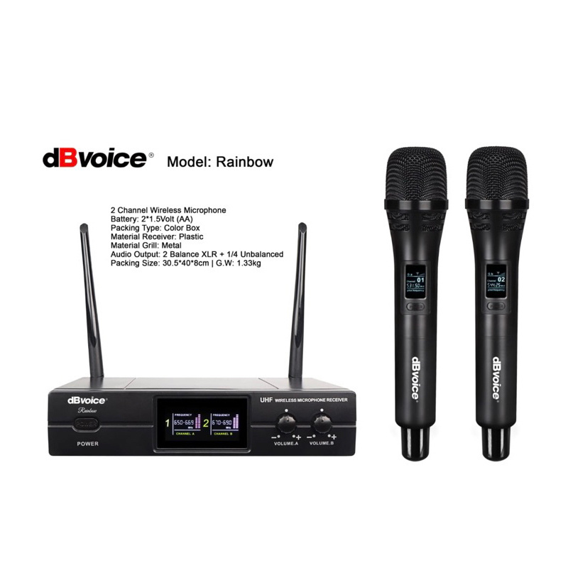 Jual Mic Wireless dB Voice Rainbow Original dBVoice Ranbow | Shopee ...
