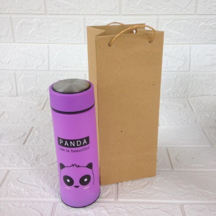 Jual Paper Bag Botol Coklat Minum Motif Batik Polos Goodie Bag 10x8x25 ...