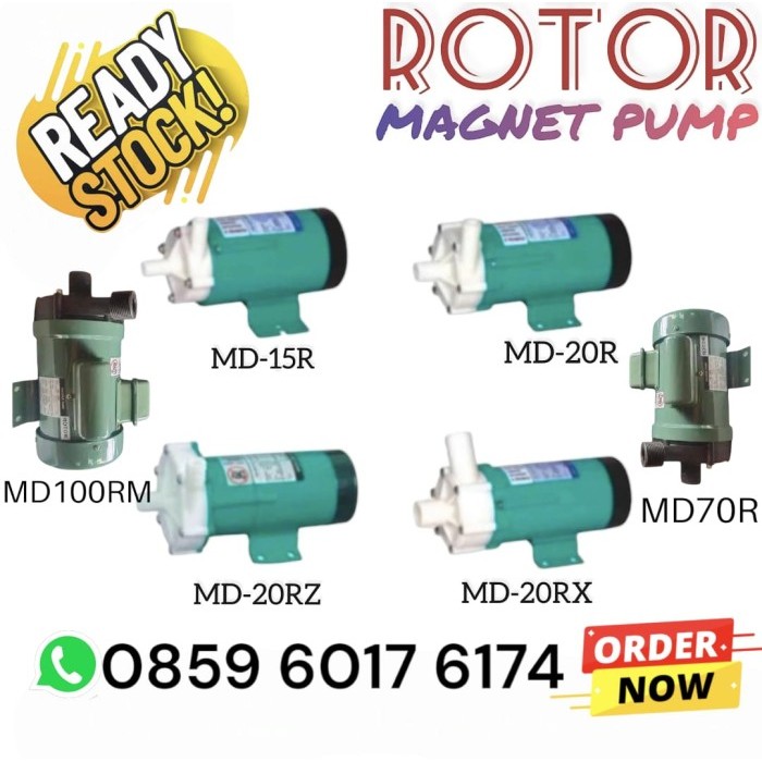 Jual Pompa Kimia Magnetic ROTOR MD-70R Pompa Chemical Pompa Asam 380V 220v 1phase atau 3phase ...