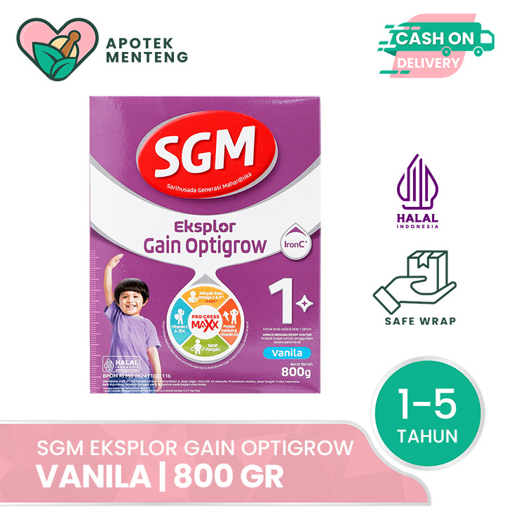 Jual SGM Eksplor Gain Optigrow 1 Plus Vanilla 800 Gram | Shopee Indonesia