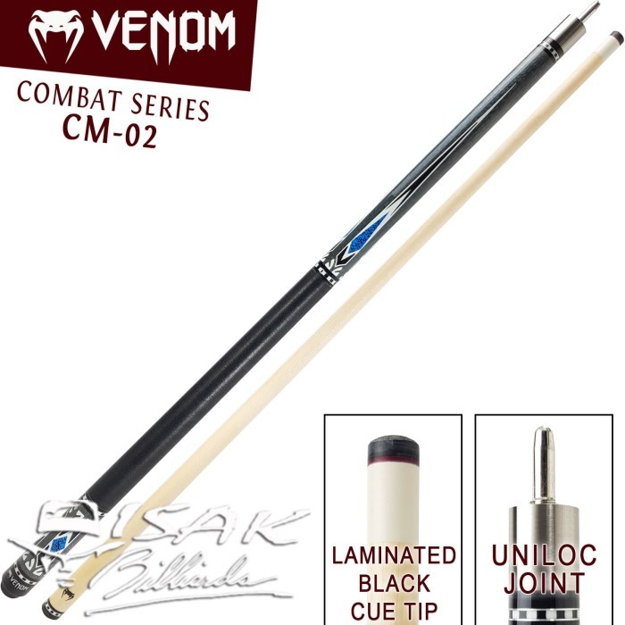 Jual Venom Pool Cue CM-02 - Combat Uniloc Series Billiard Stick Stik ...
