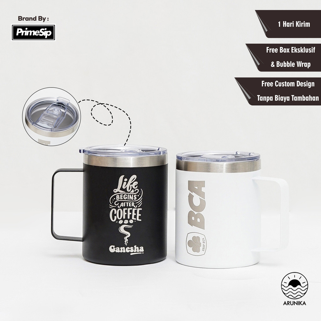 Jual Tumbler Coffee Mug Custom Grafir Office Stainless Steel 500 ml ...