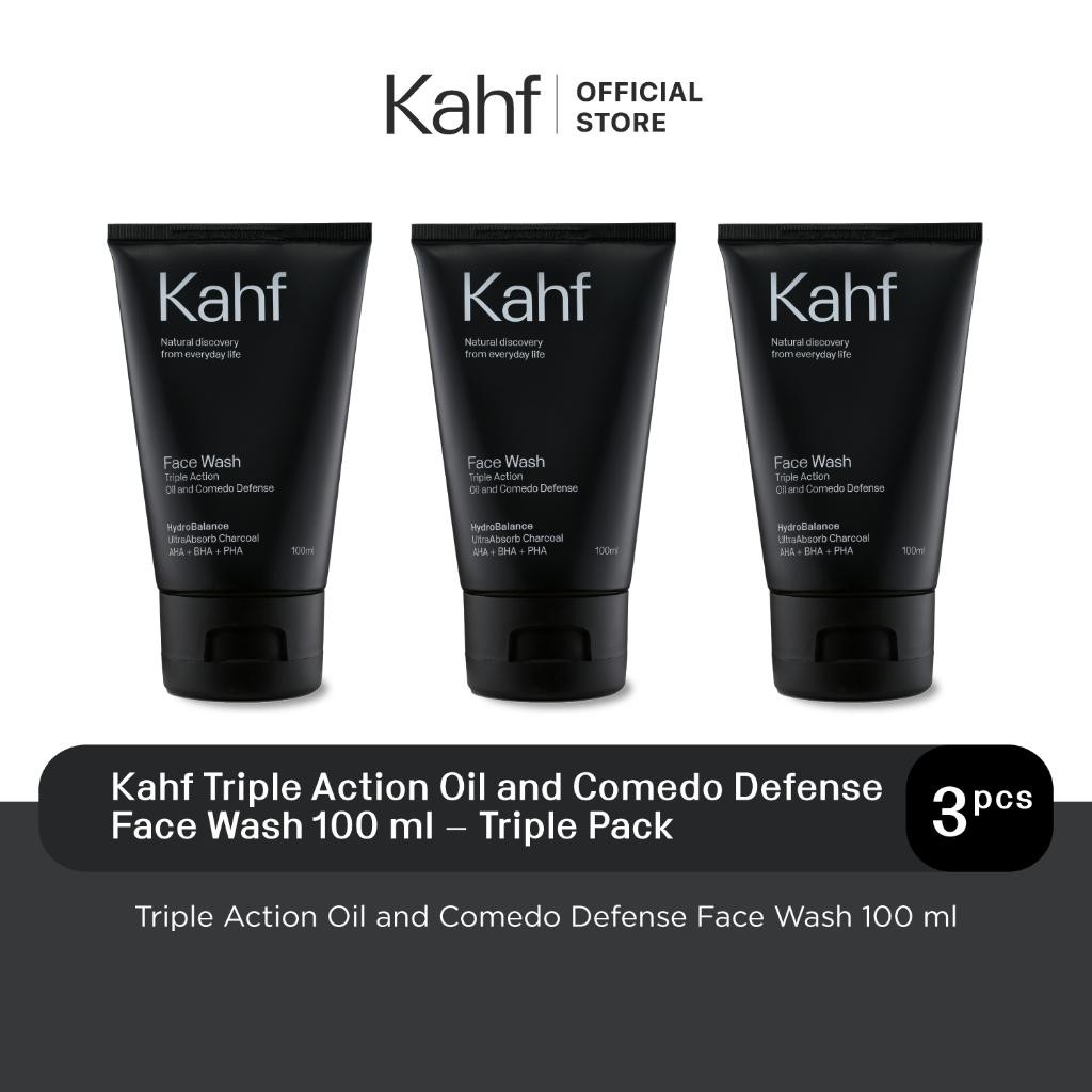 Jual Kahf Triple Action Oil and Comedo Defense Face Wash 100 ml Triple ...
