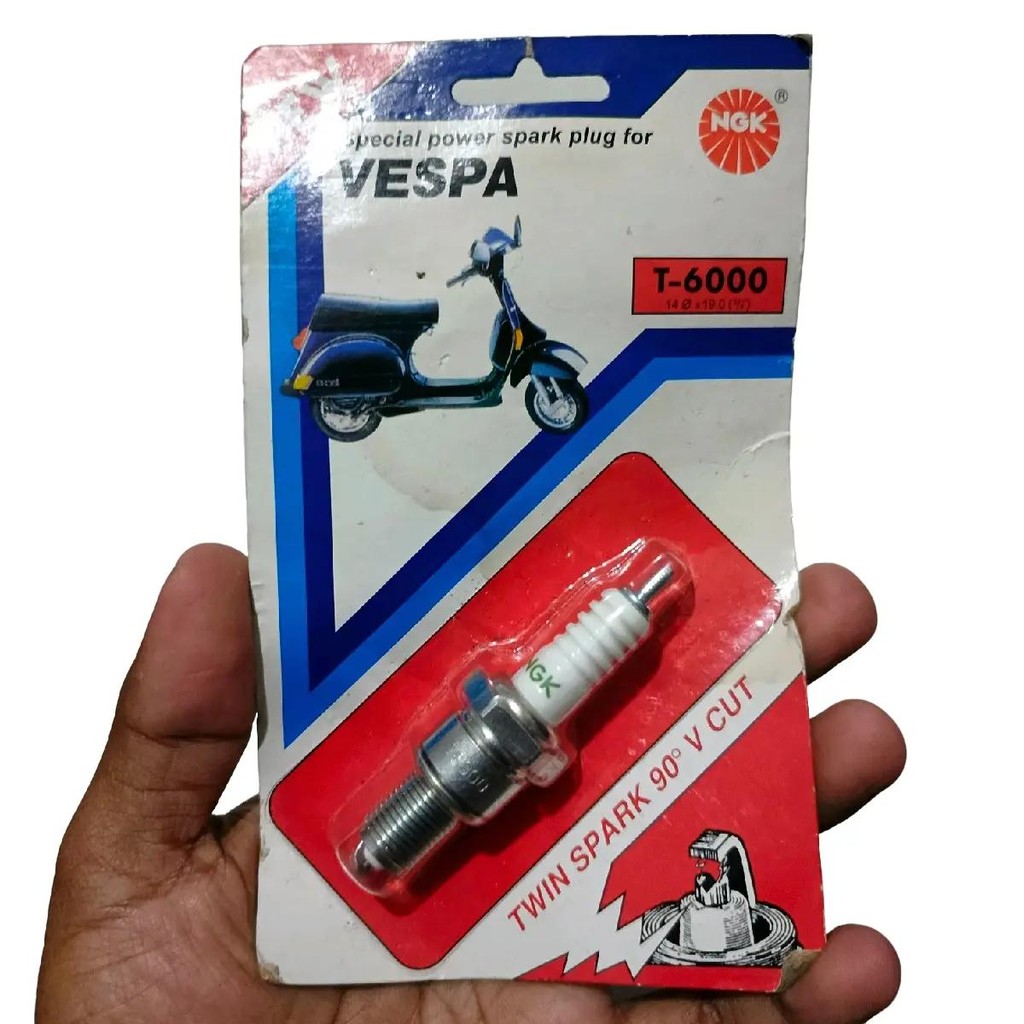 Jual BUSI VESPA DRAT PANJANG PNP NINJA T-6000 VESPA JADUL Motorcycle ...