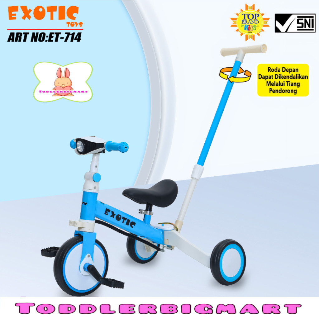 Jual Sepeda Roda Tiga Exotic ET 714 Balence Bike Push 4IN1 Tricycle ...