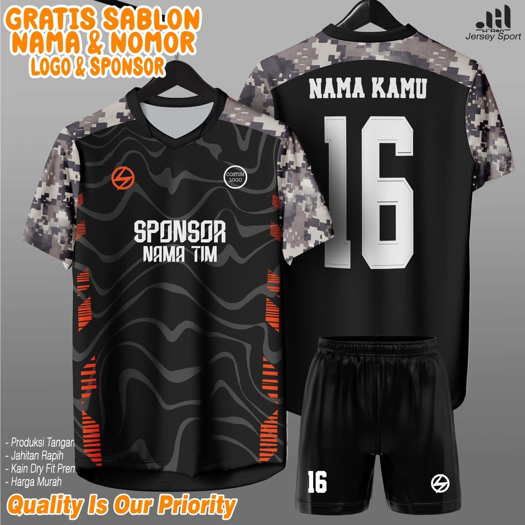 Jual Jersey COSTUM NAMA NOMOR LOGO NAMA CLUB Bola futsal volly Dewasa ...