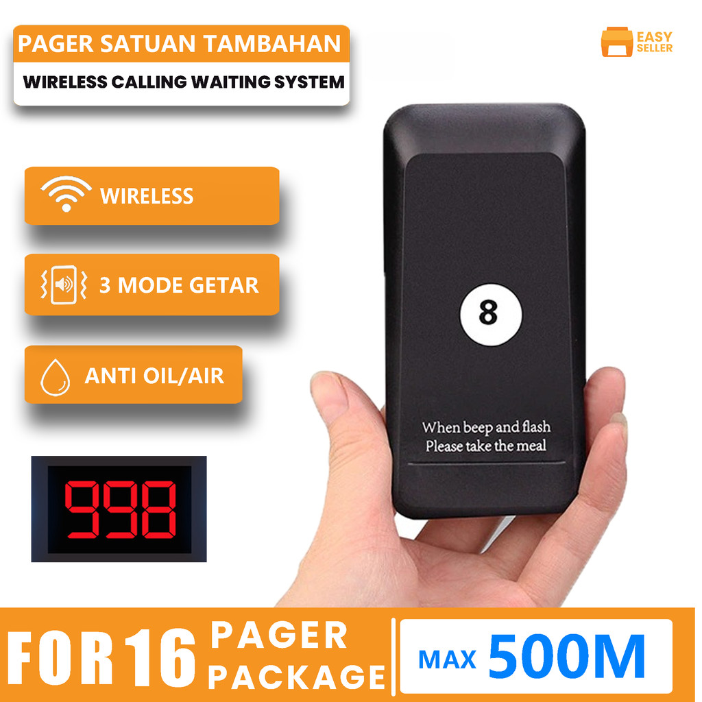 Jual PAGER SATUAN - TOMBOL - PAGER TAMBAHAN BUAT WIRELESS ANTRIAN ...