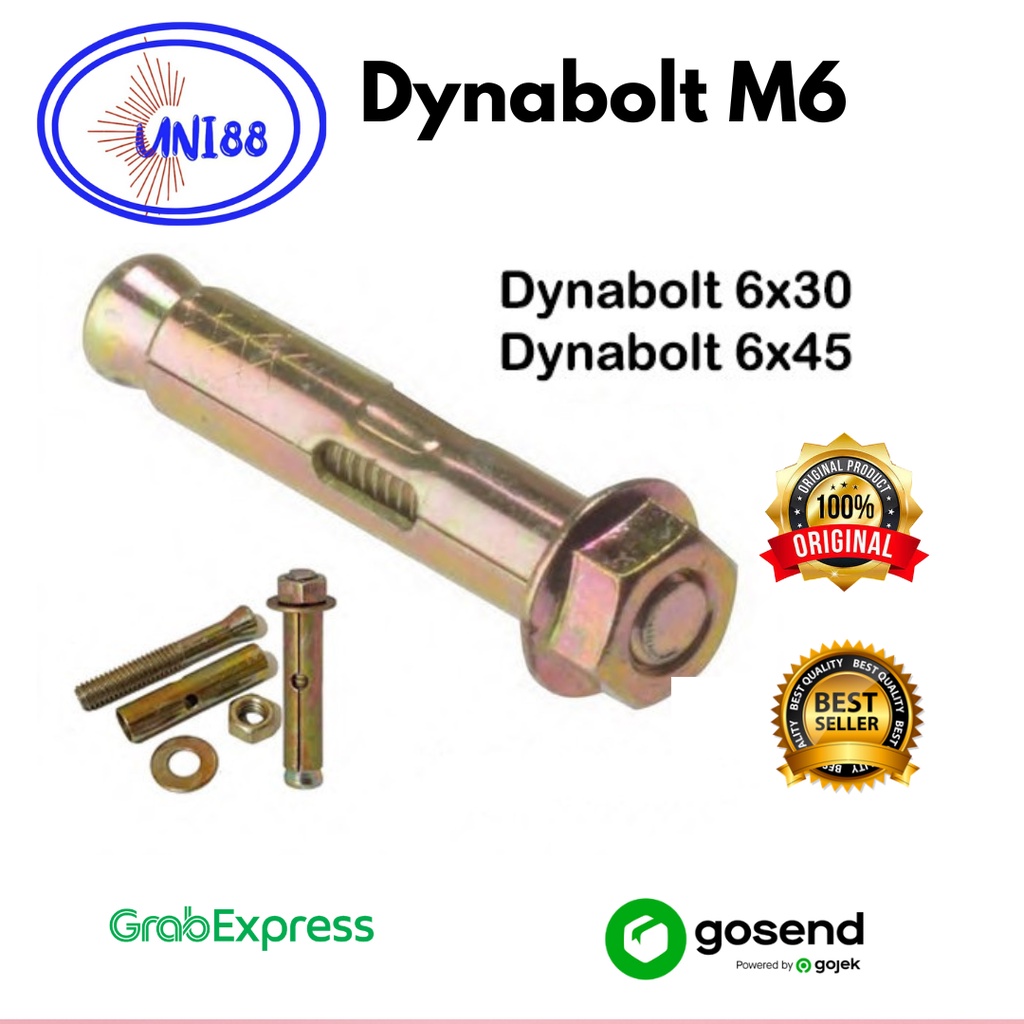Jual Dinabolt M16 / Baut Dynabolt 6 cm / Baut Bracket TV / Skrup / Baud ...