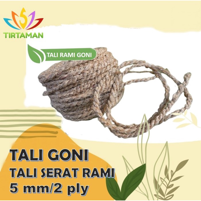 Jual Tali Tambang Tali Rami Tali Goni 5 mm 2 ply meteran | Shopee Indonesia