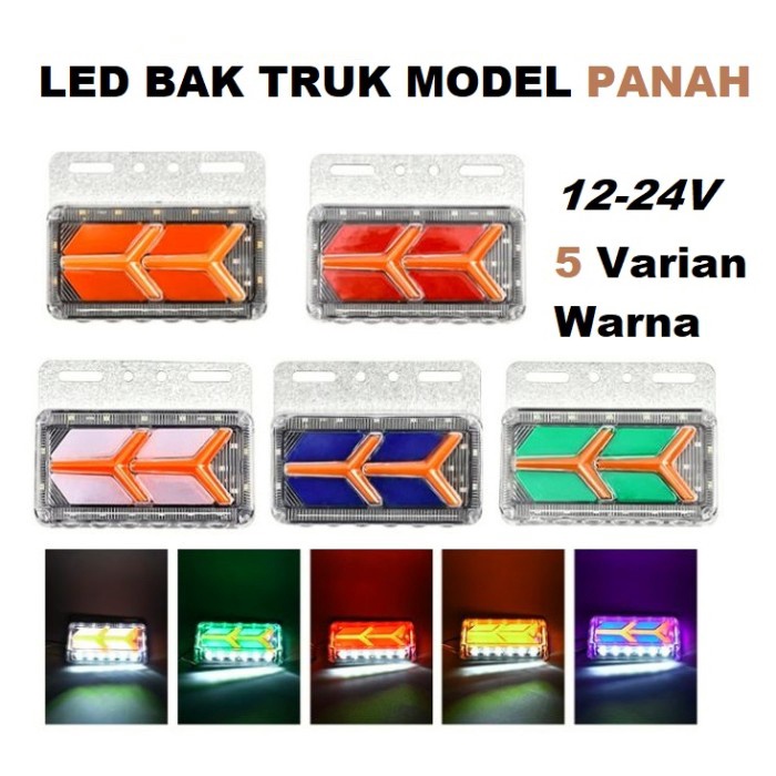 Jual Lampu LED BAK TRUK MODEL PANAH oval Sein Sen Running truck 24V 24 Volt lampu pinggir ...